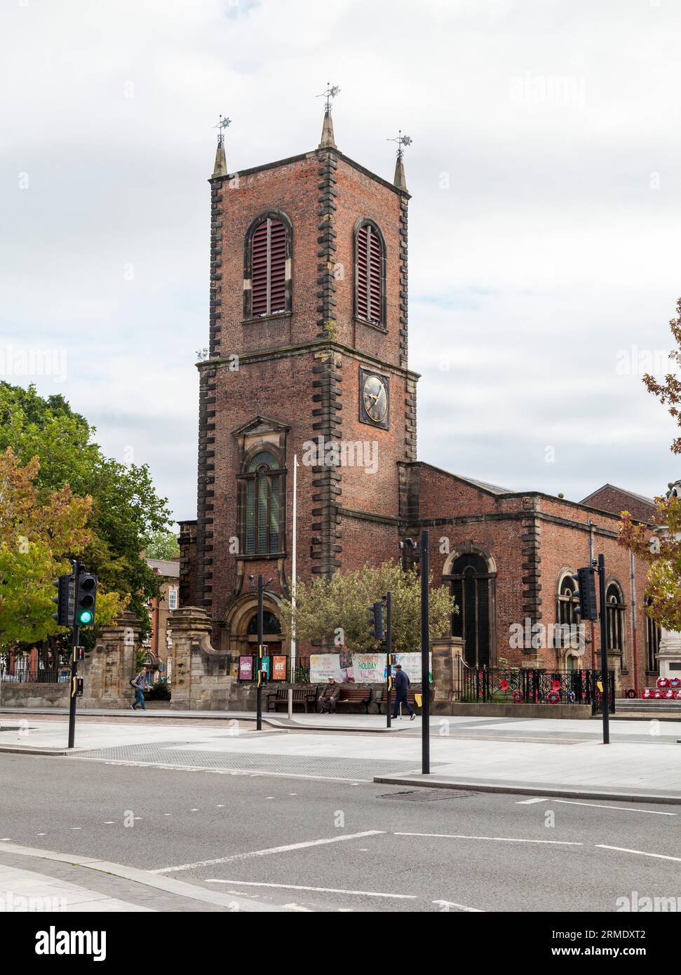 The High Street,Stockton on Tees,England,UK featuring St Thomas parish ...
