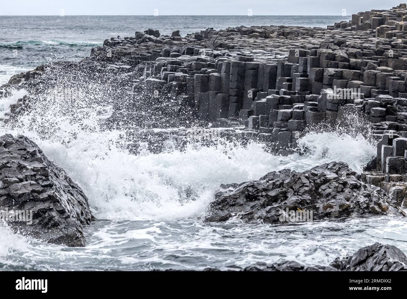 Giant Causeway, basalt columns, Causeway Coastal Path, County Antrim ...