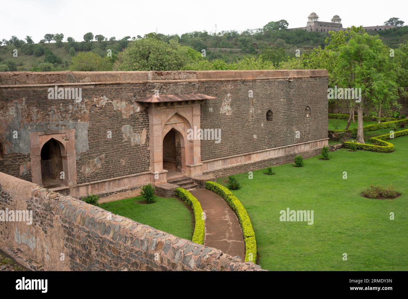 Baz Bahadur's Palace, built on the hill slope to the east of the Rewa ...