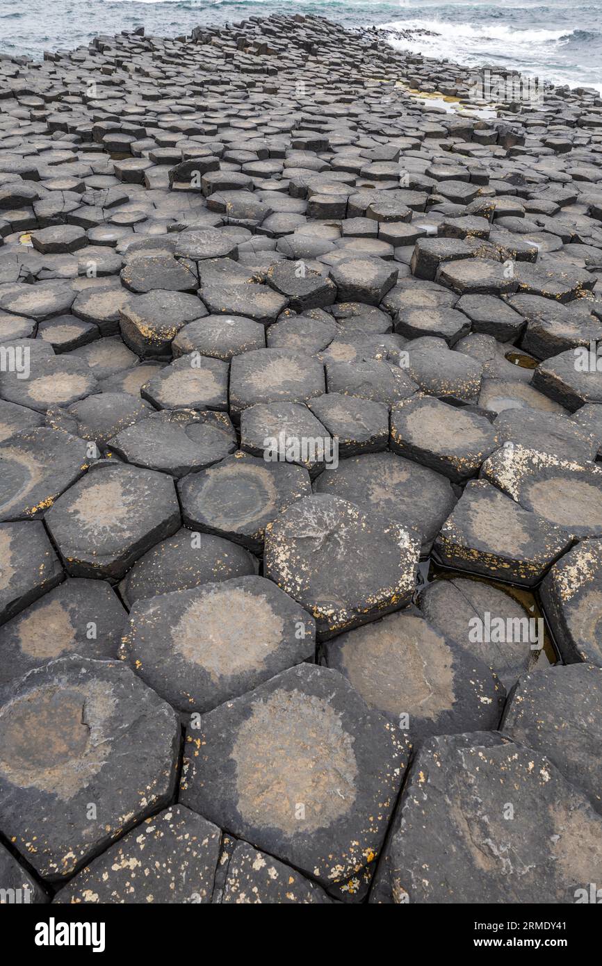 Giant Causeway, basalt columns, Causeway Coastal Path, County Antrim ...