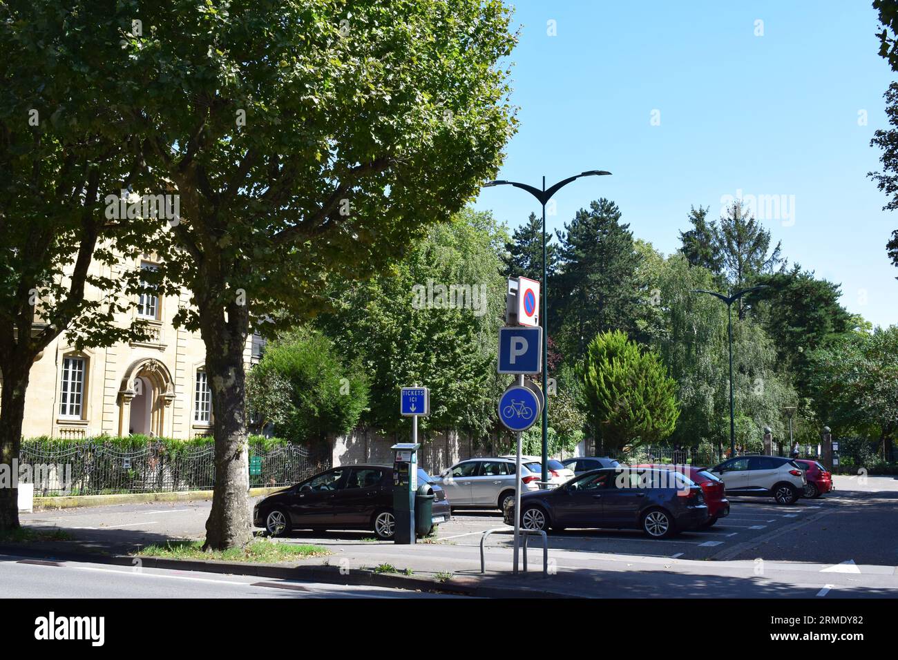 urban parking lot in France Stock Photo - Alamy