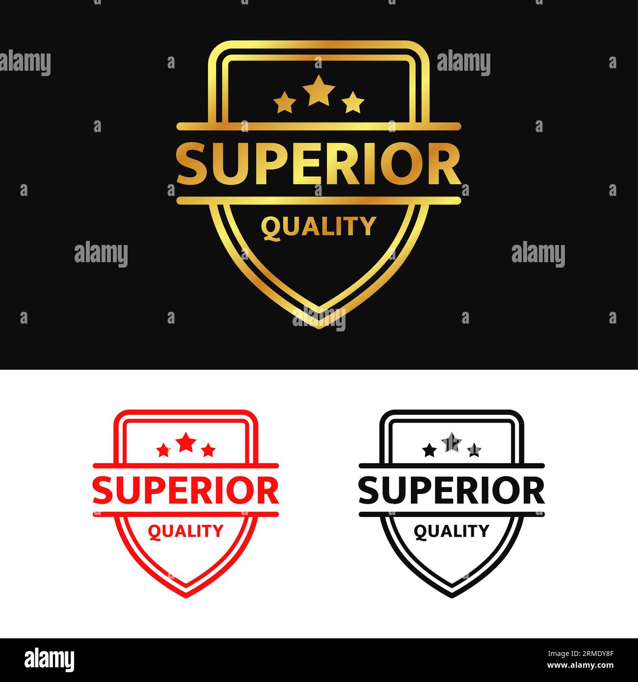 superior stamp or seal vector design with alternatives colors. It ...