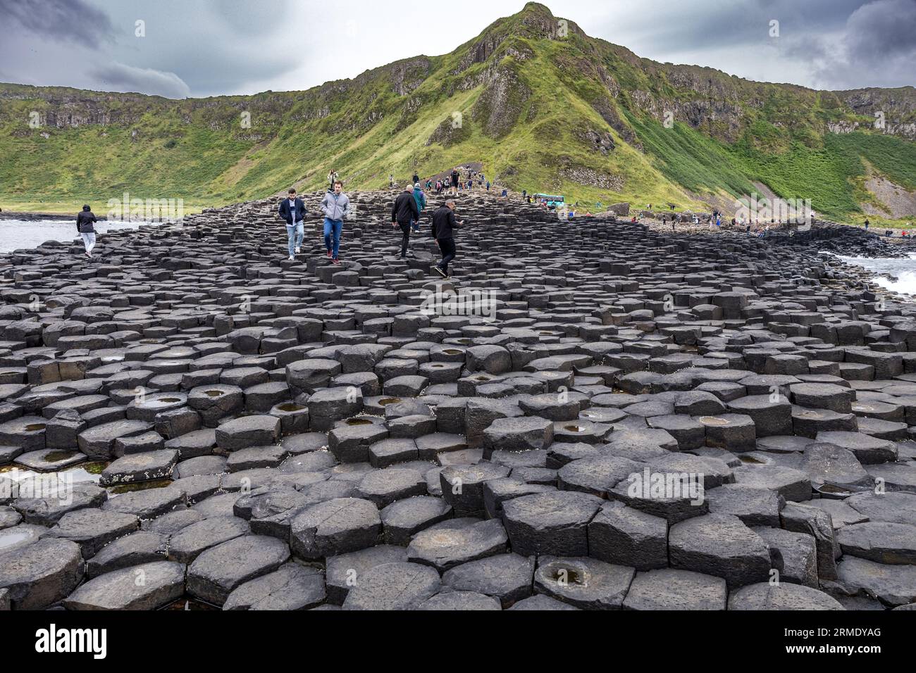 Giant Causeway, basalt columns, Causeway Coastal Path, County Antrim ...