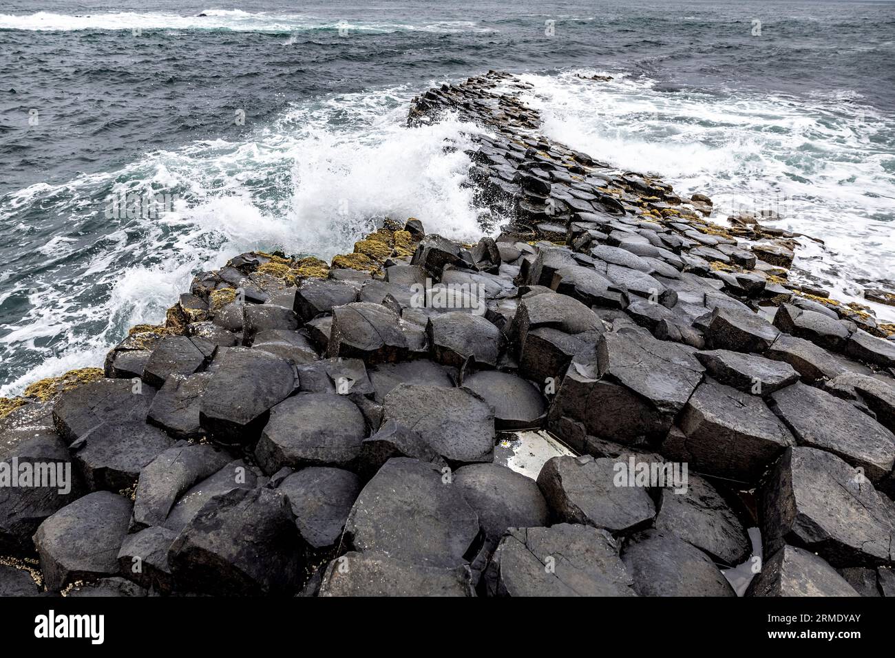 Giant Causeway, basalt columns, Causeway Coastal Path, County Antrim ...