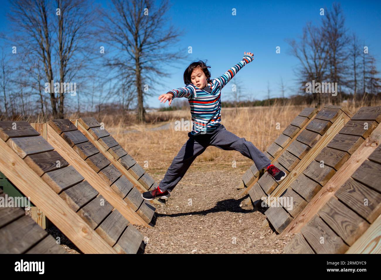Wooden obstacle course hi-res stock photography and images - Alamy