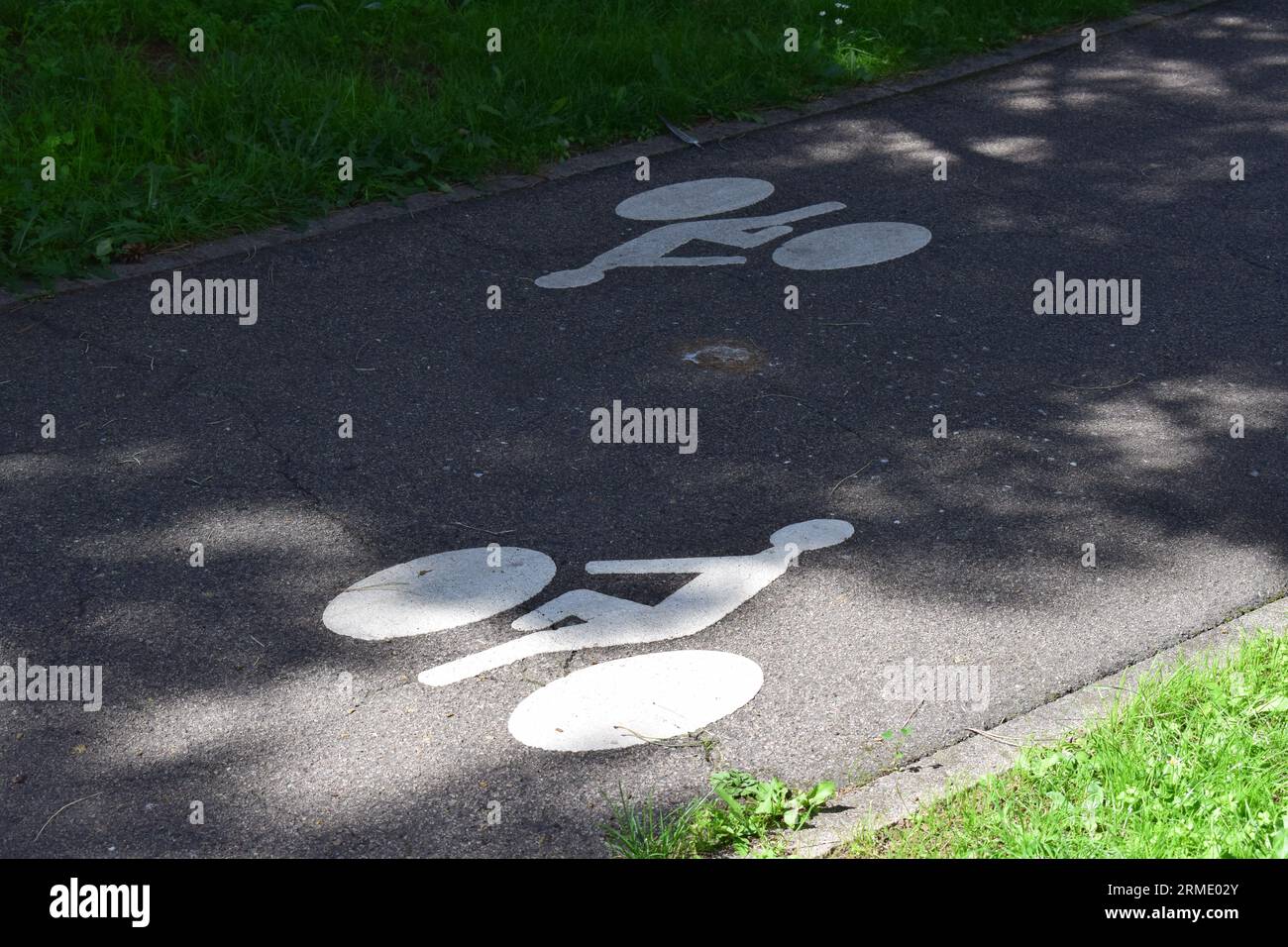 bike road signs in France Stock Photo - Alamy