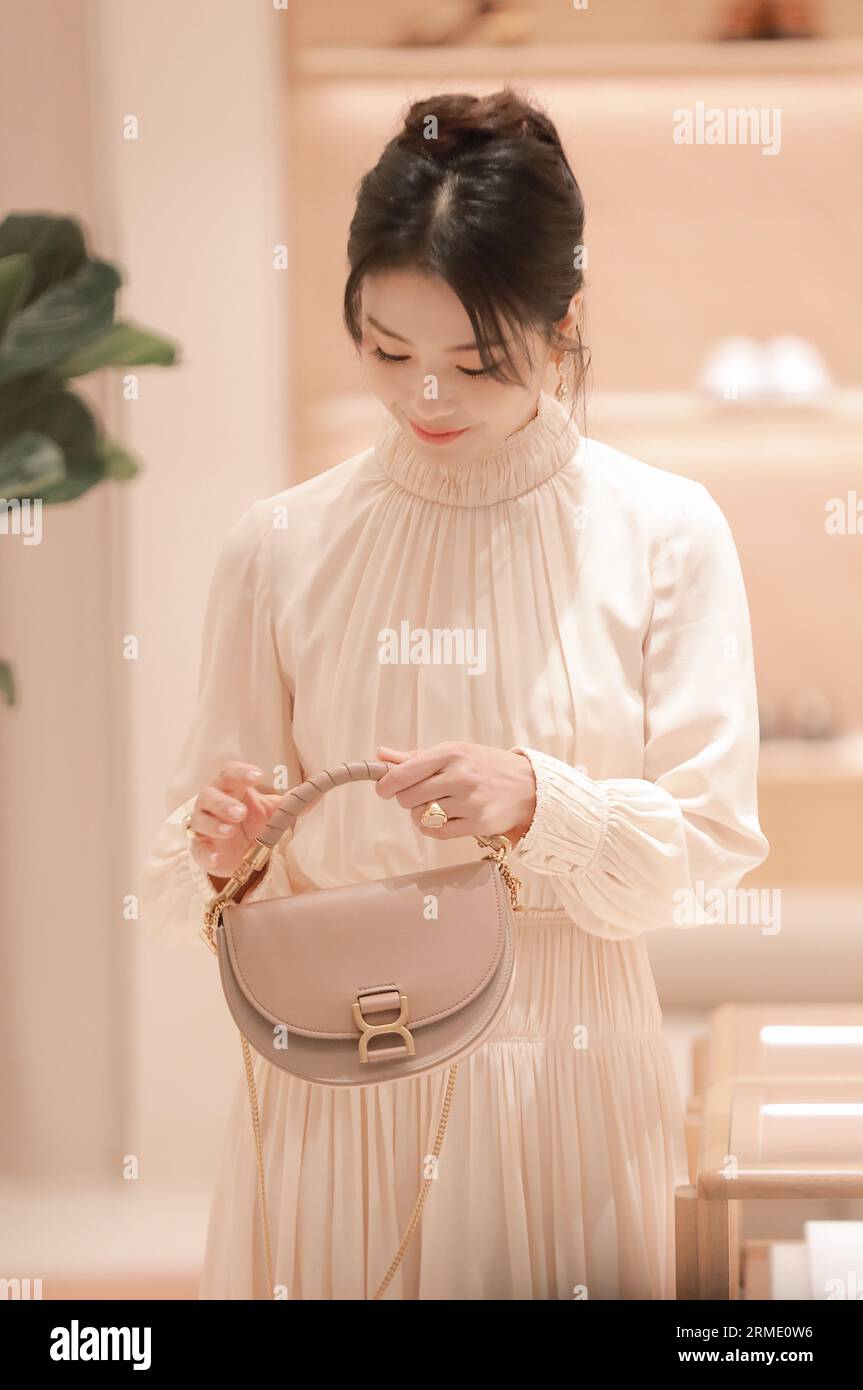 Chinese actress Liu Tao attends an activity in Chengdu City, southwest ...