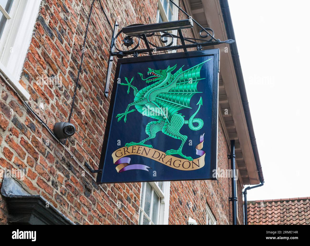Sign for the Green Dragon pub in Stockton on Tees,England,UK Stock ...