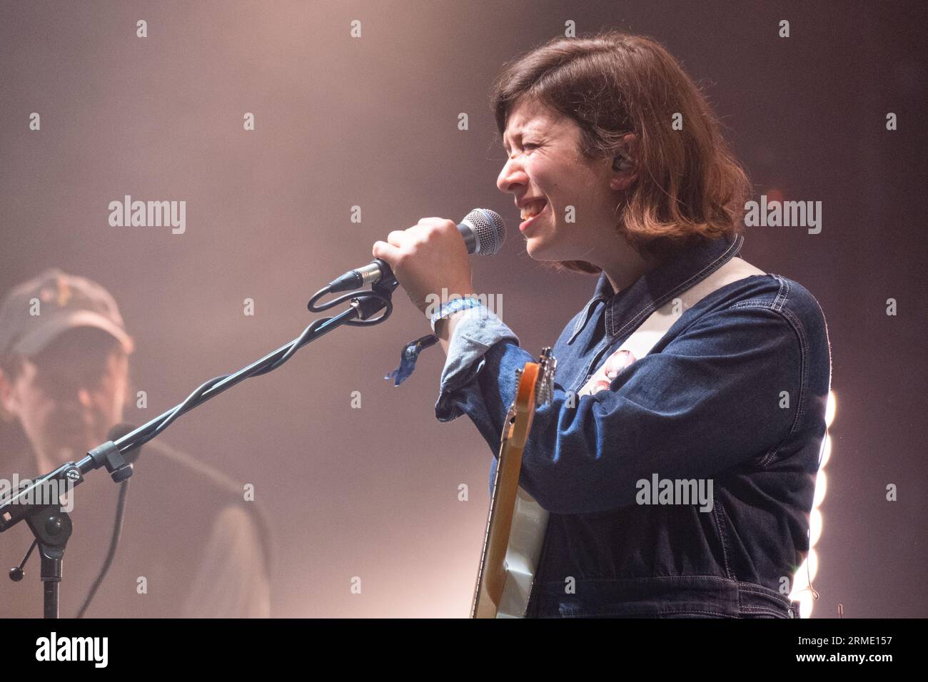 Poppy Hankin of Indie pop band GIRL RAY playing at Green Man Festival ...