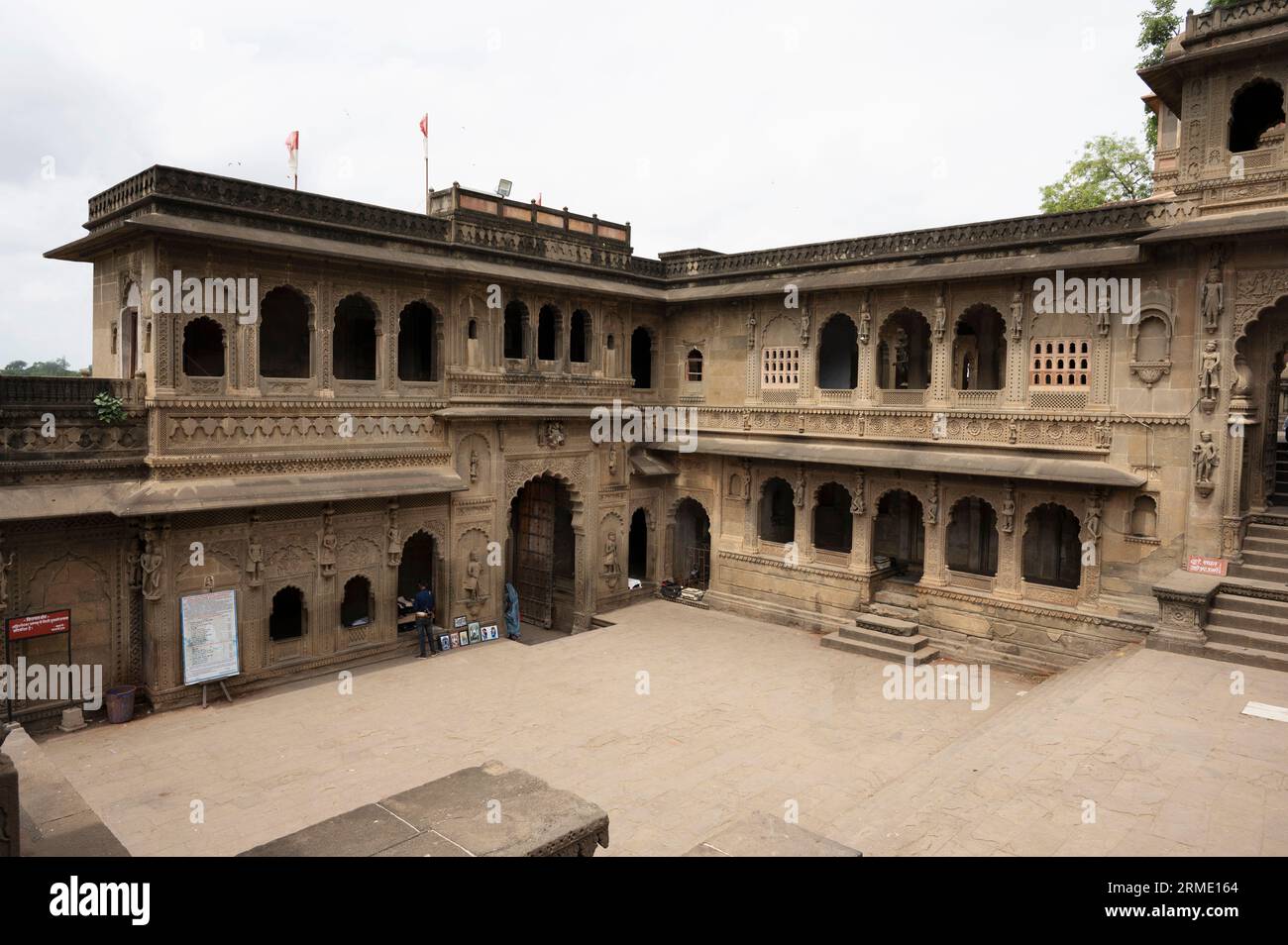 INDIA, MADHYA PRADESH, MAHESHWAR, July 2023, People at Ahilya Devi Fort ...