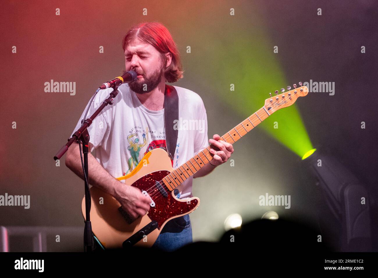 Sam Willmett (guitar/vocals) of Welsh band The Bug Club at Green Man ...
