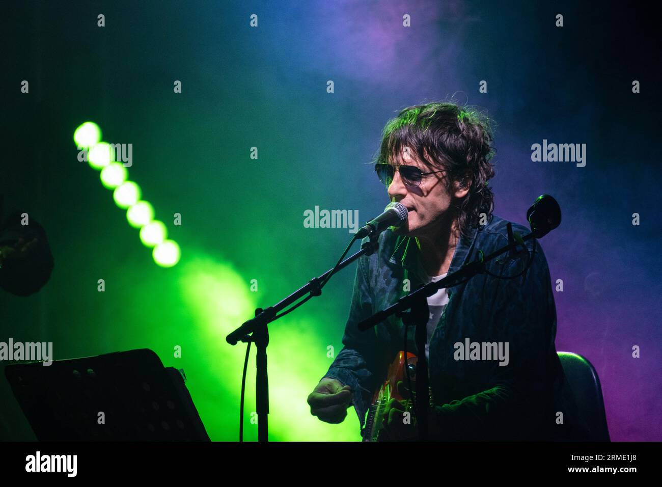 Jason Pierce (J Spaceman) of space rock band Spiritualized playing at ...