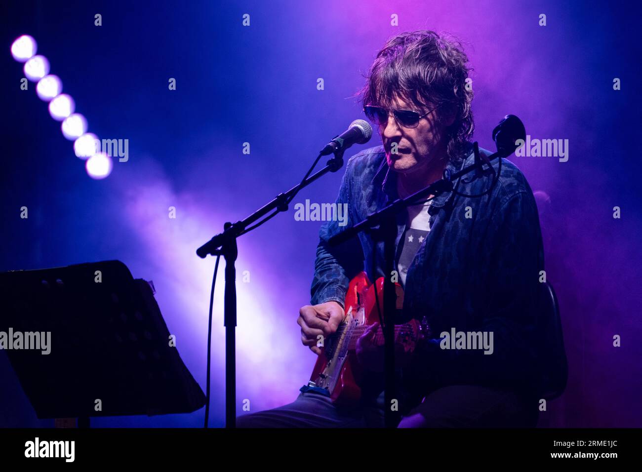 Jason Pierce (J Spaceman) of space rock band Spiritualized playing at ...