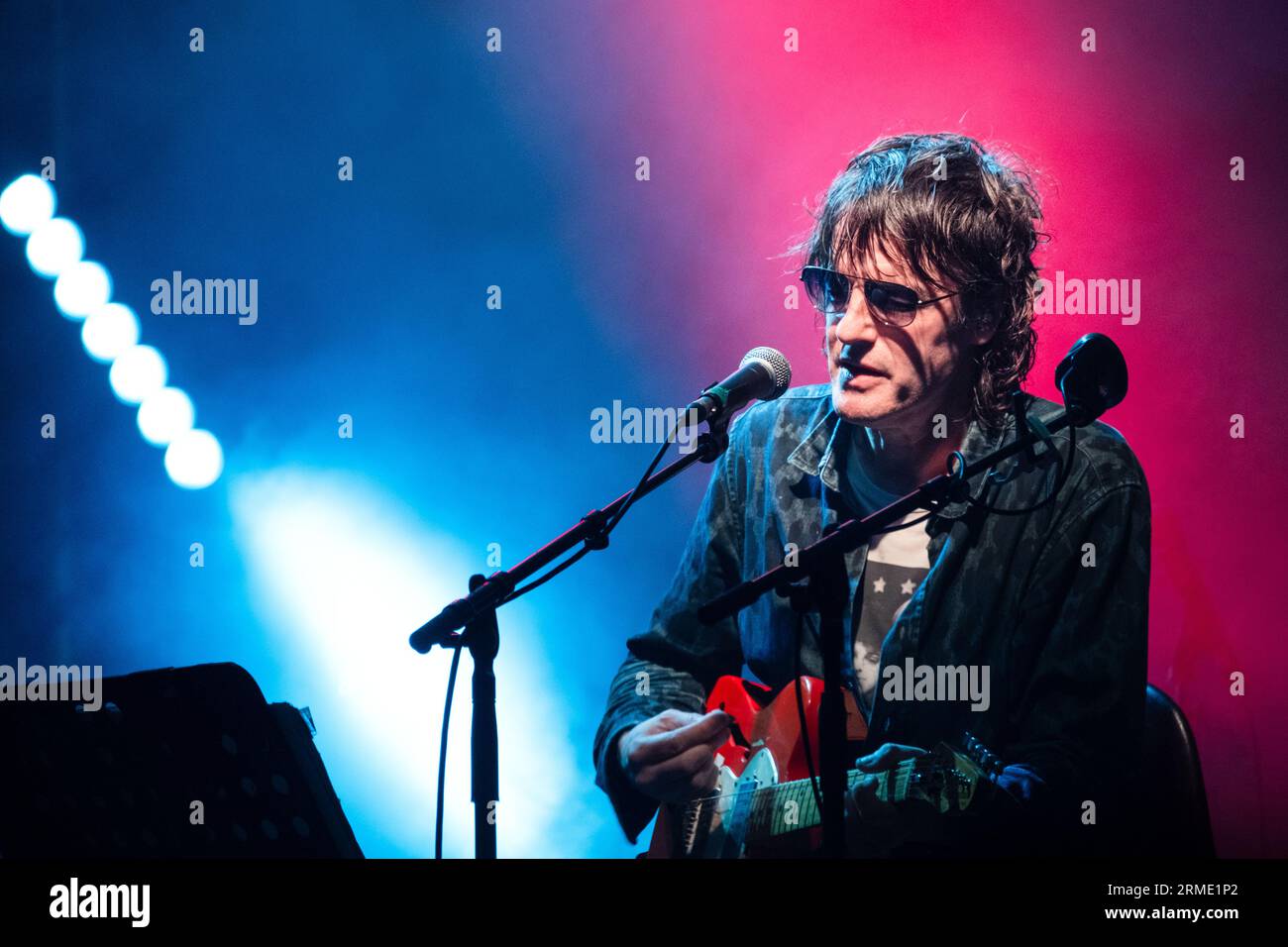 Jason Pierce (J Spaceman) of space rock band Spiritualized playing at ...