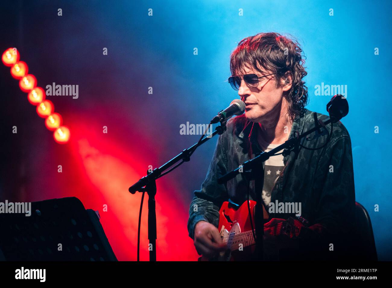 Jason Pierce (J Spaceman) of space rock band Spiritualized playing at ...