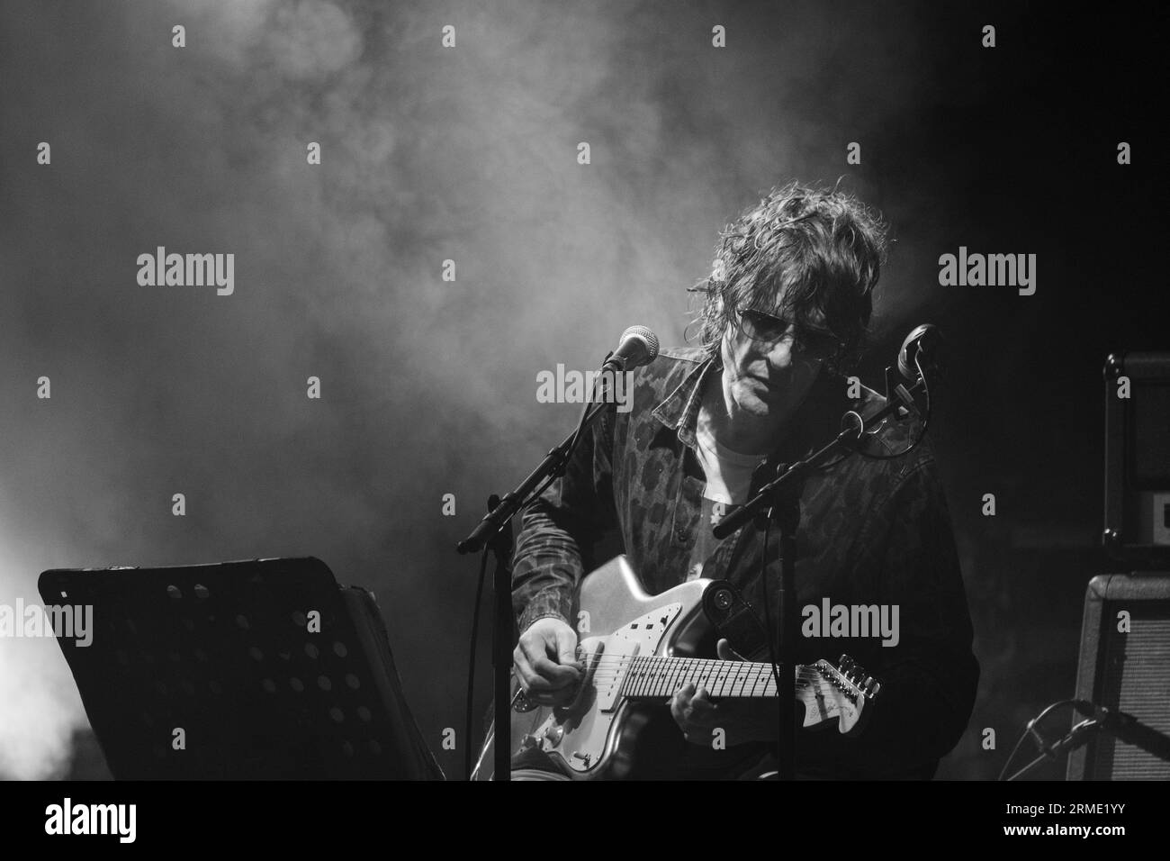Jason Pierce (J Spaceman) of space rock band Spiritualized playing at ...