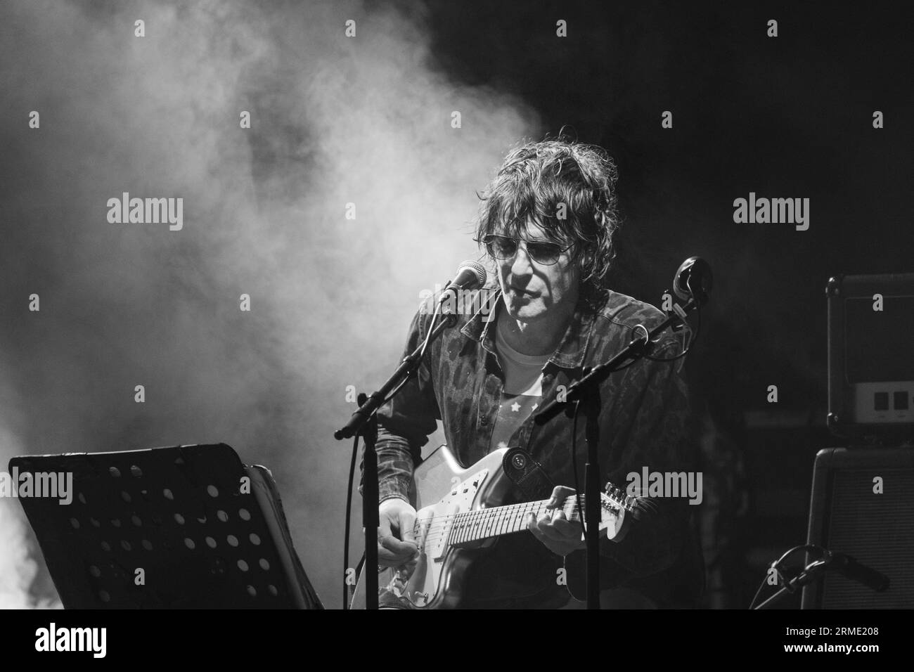 Jason Pierce (J Spaceman) of space rock band Spiritualized playing at ...