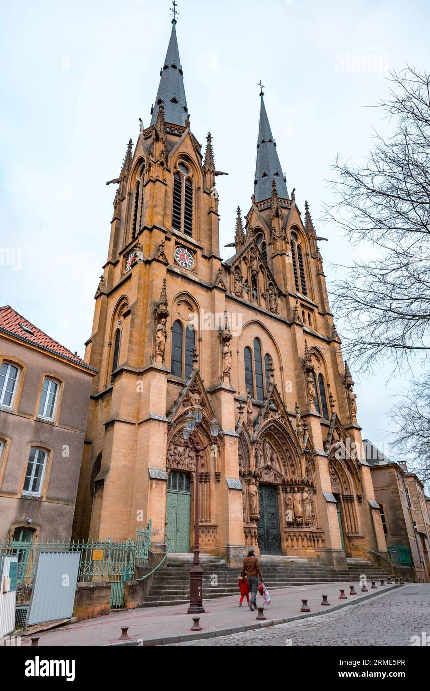 Metz, France - January 23, 2022: The Sainte Segolene church is a ...