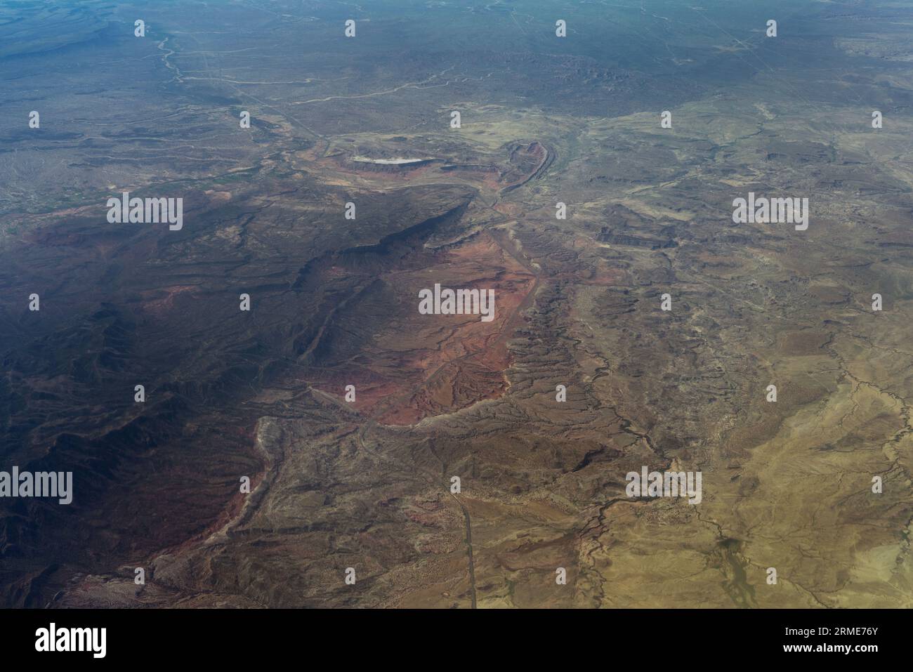 Aerial view of terrestrial landscape from high altitude Stock Photo - Alamy