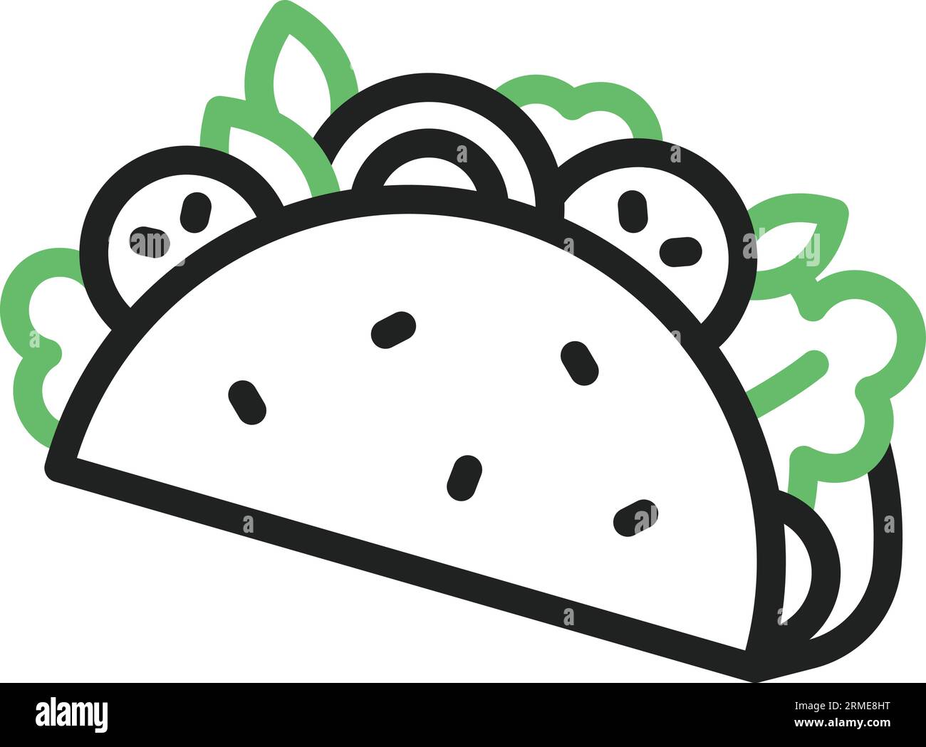 Tasty taco icon outline Stock Vector Images - Alamy