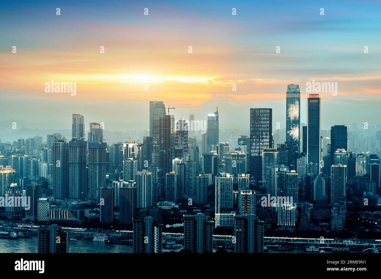Chongqing city skyline, modern bridges and skyscrapers Stock Photo - Alamy