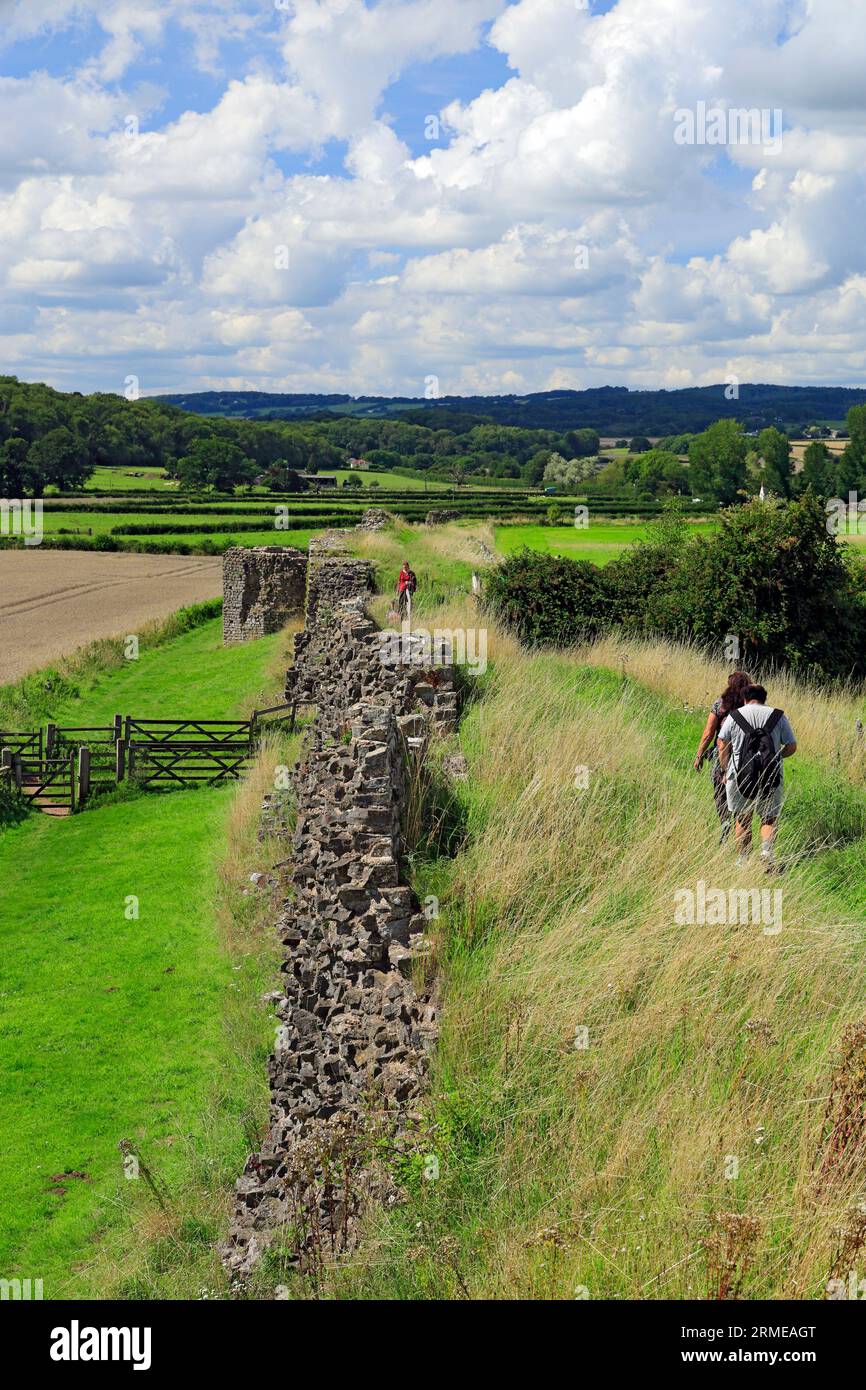 Remains of Roman Wall, Caerwent, Monmouthshire, South Wales Stock Photo ...