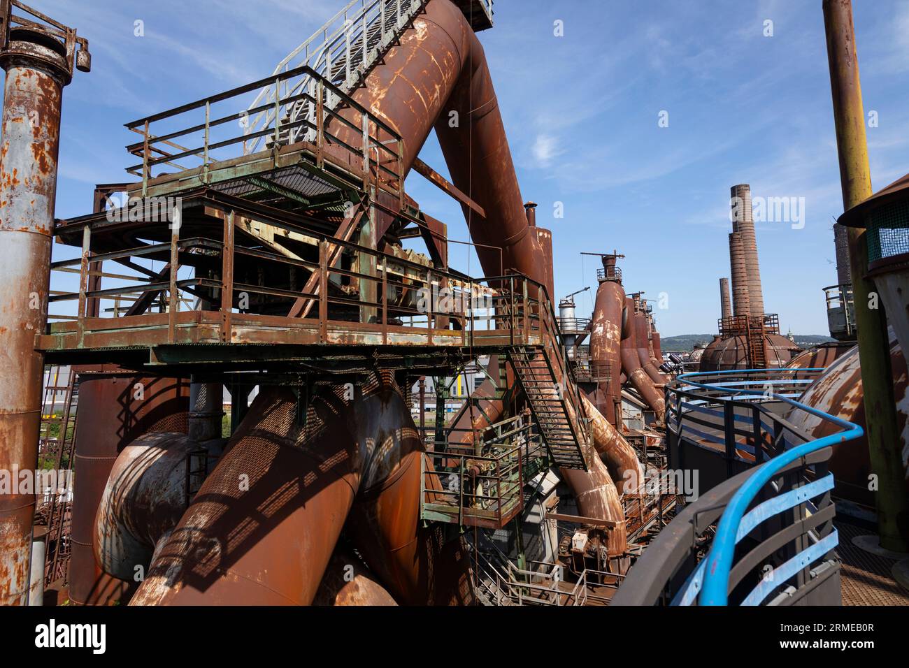 Fully preserved ironworks at museum Völklinger Hütte, Unesco World ...