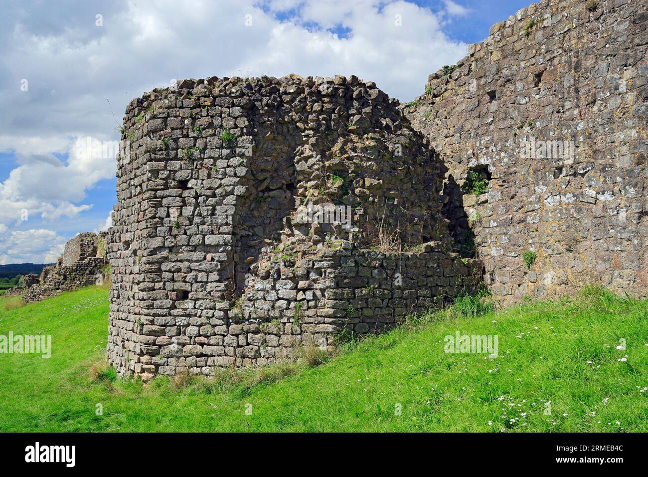 Remains of Roman Wall, Caerwent, Monmouthshire, South Wales Stock Photo ...