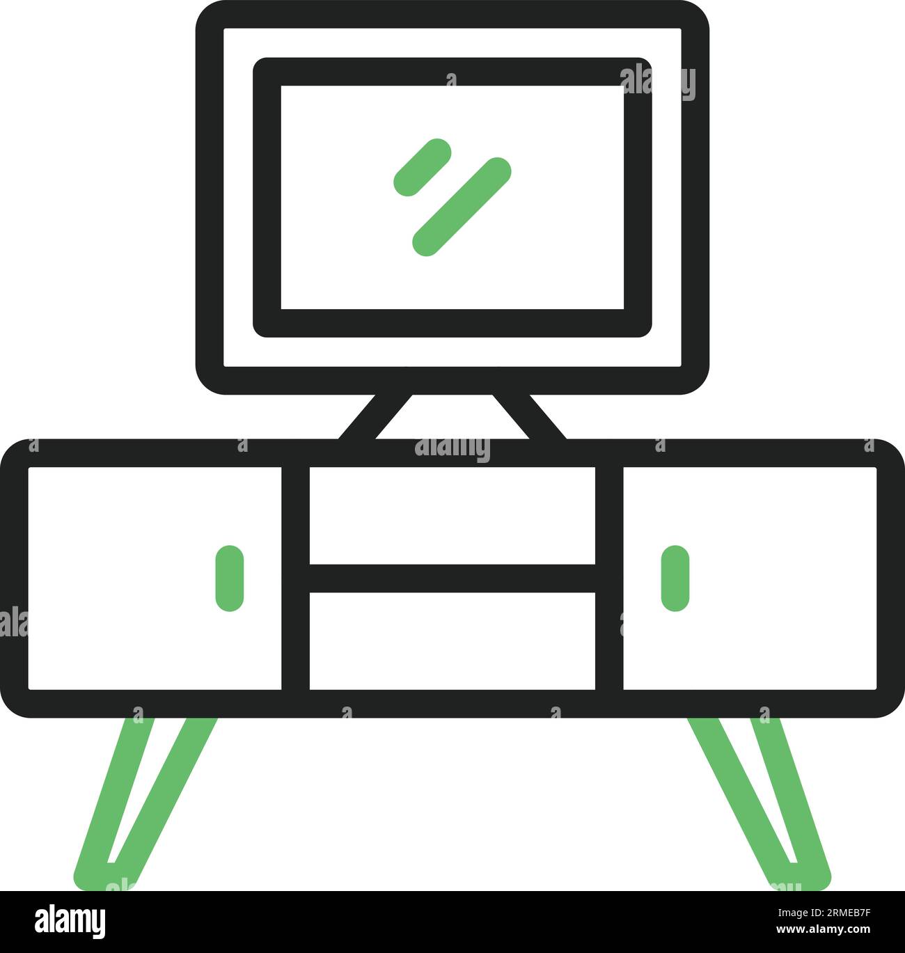 Tv stand icon Stock Vector Images - Alamy