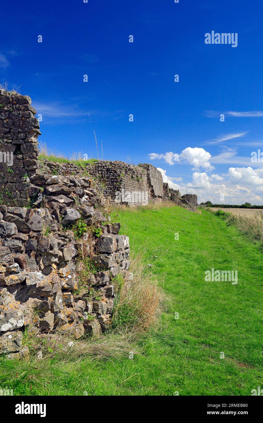 Remains of Roman Wall, Caerwent, Monmouthshire, South Wales Stock Photo ...