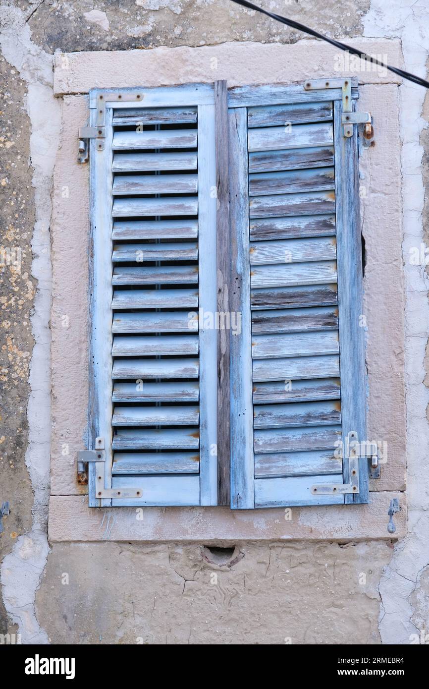 Blue painted house detail hi-res stock photography and images - Alamy