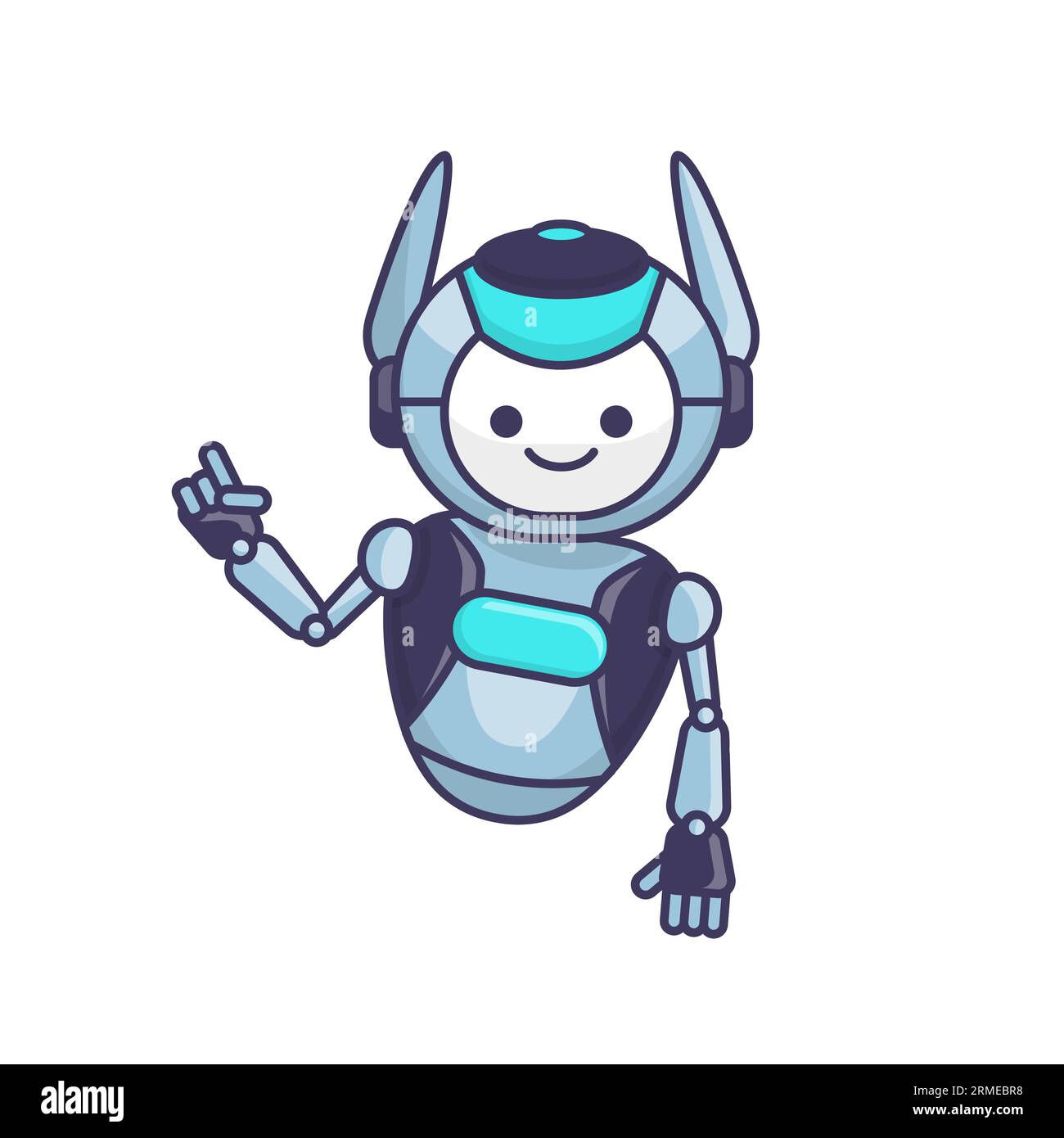 Robot Character Pose Vector Illustration Robot Mascot Character Stock Vector Image And Art Alamy