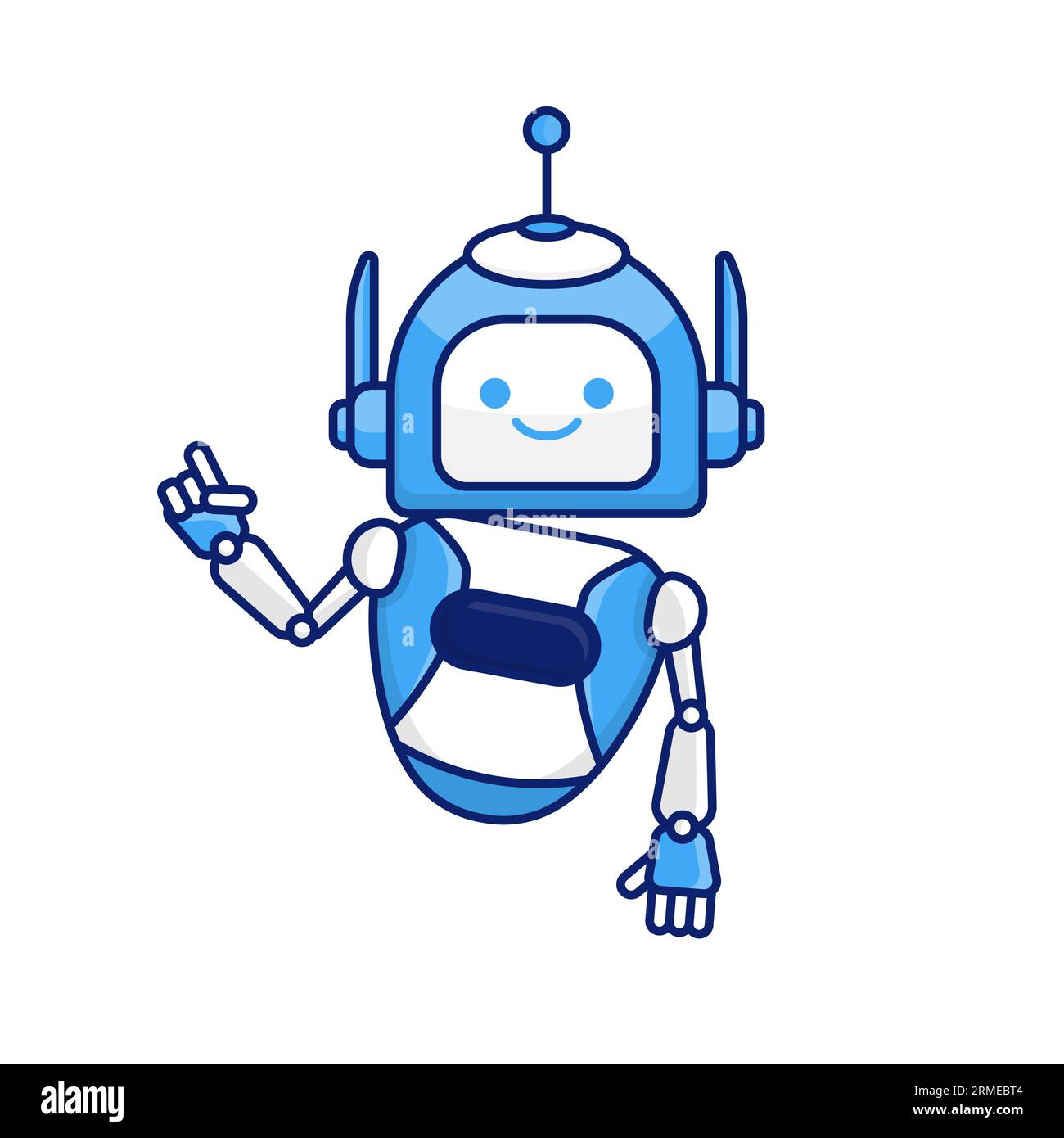 Robot Character Pose Vector Illustration Robot Mascot Character Stock Vector Image And Art Alamy