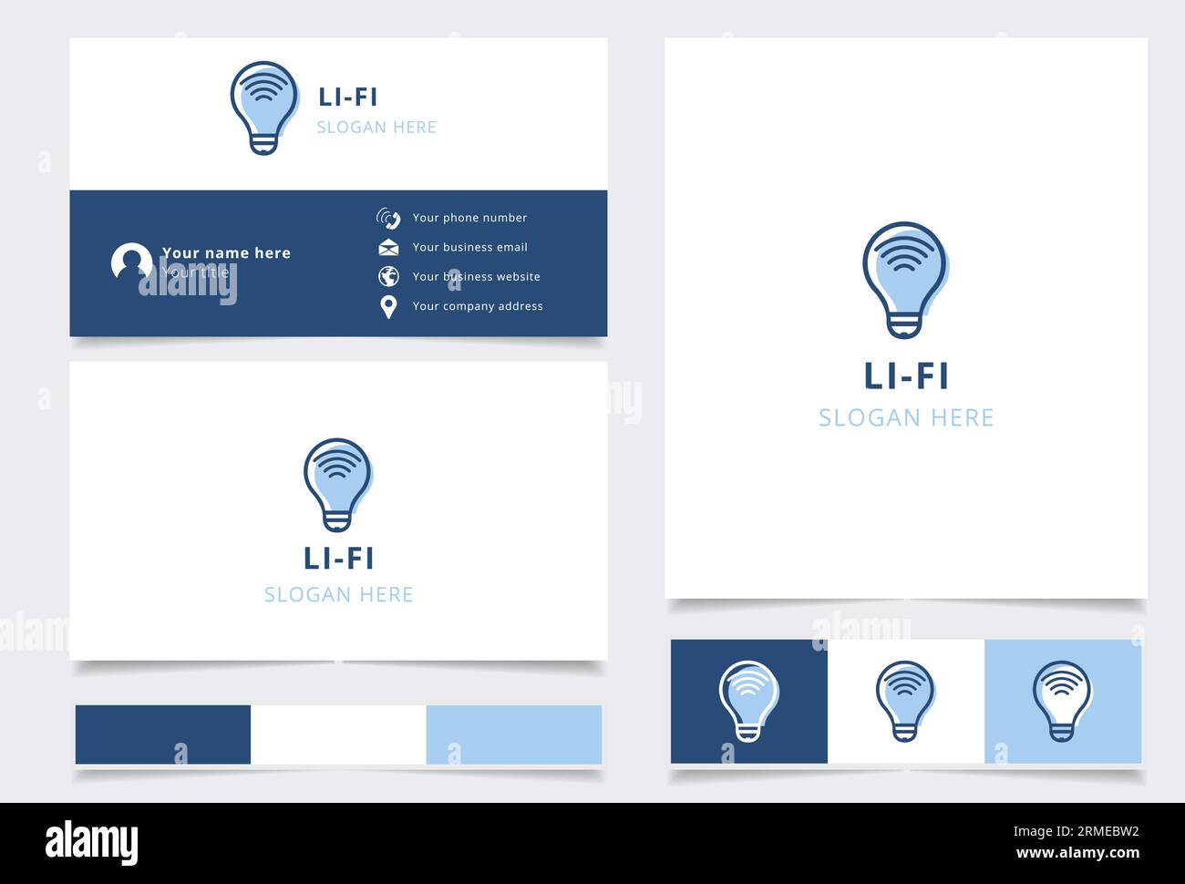 Li-fi logo design with editable slogan. Branding book and business card ...