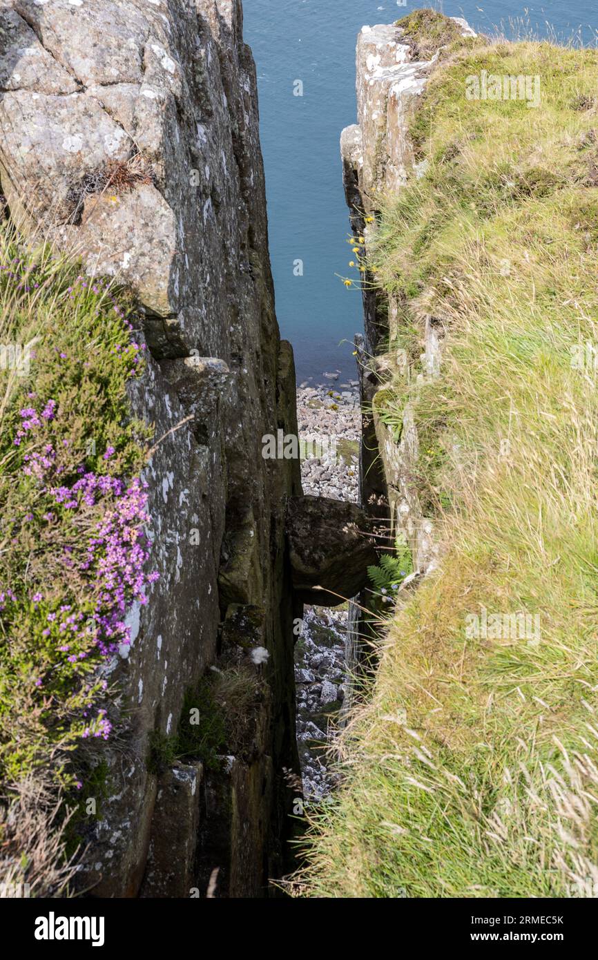 Coast coastal cliff cliffs cleft gap hi-res stock photography and ...