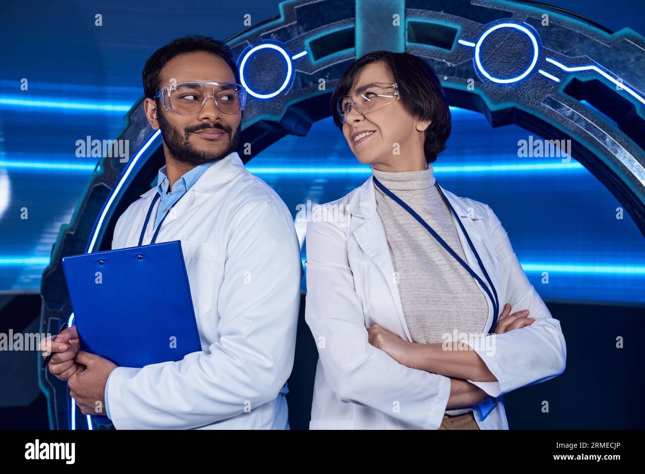Neon lit science center hi-res stock photography and images - Alamy