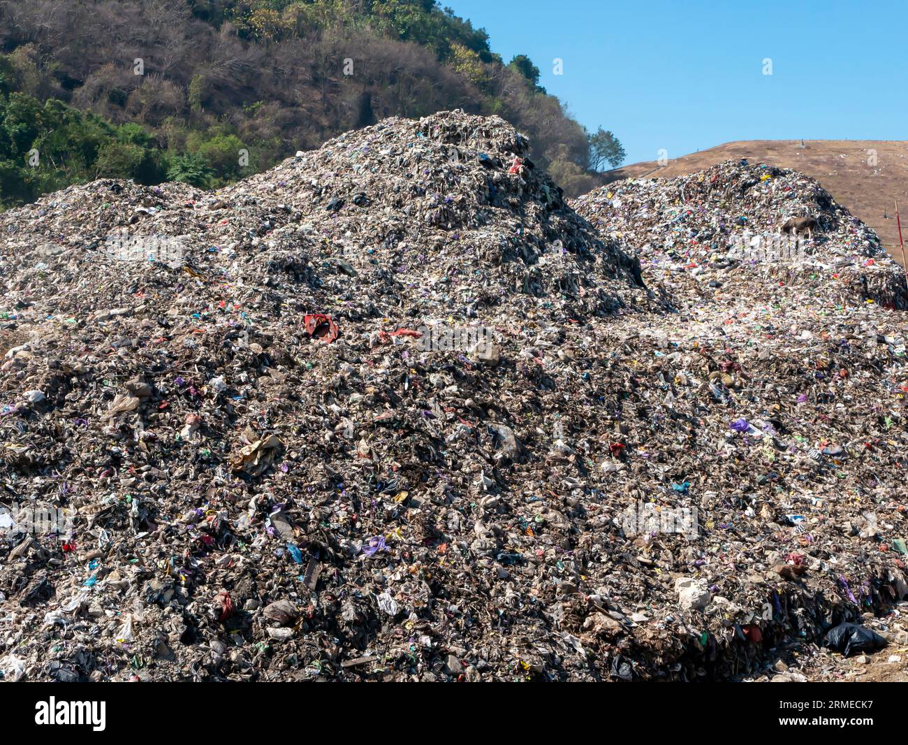 Mountains of garbage in landfills in TPA Piyungan, Yogyakarta ...