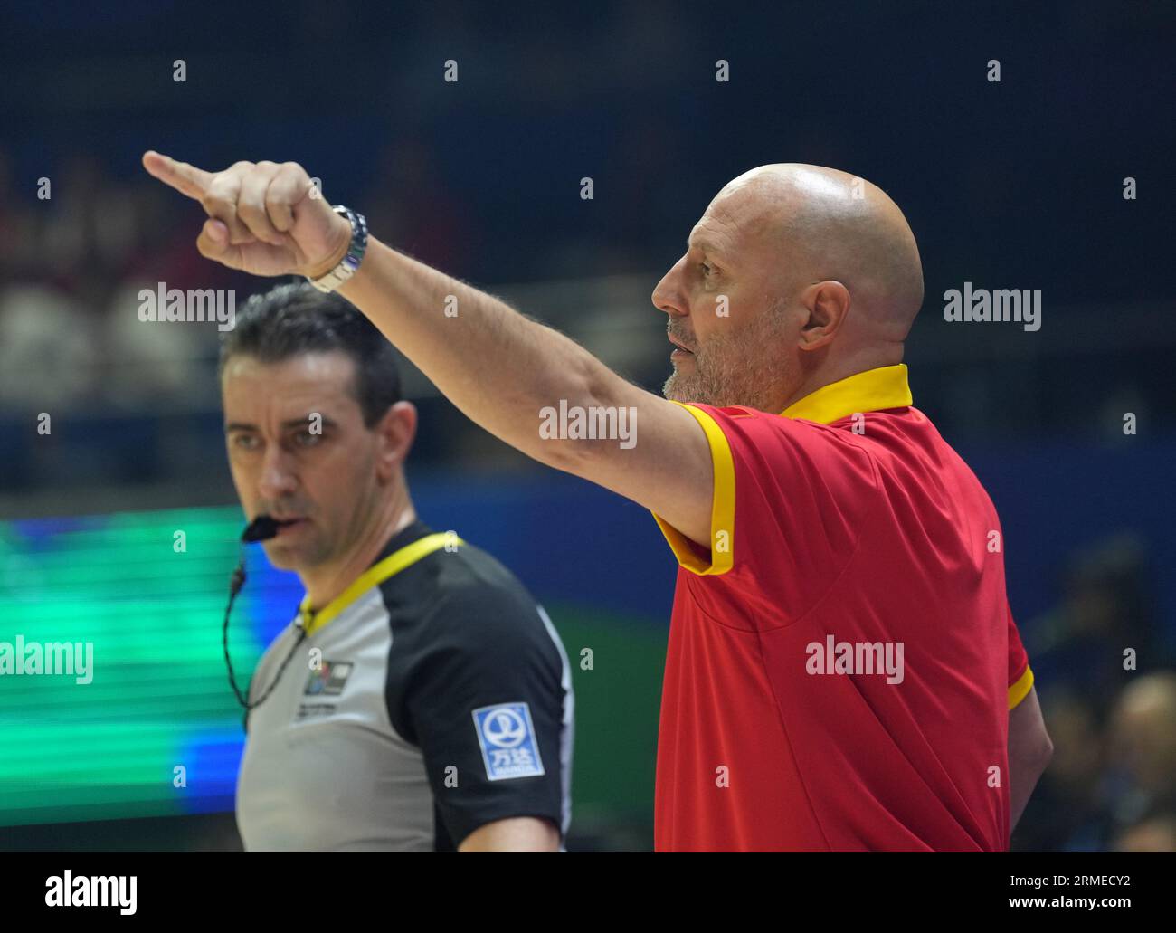 Manila, Philippines. 28th Aug, 2023. Aleksandar Djordjevic (R), head ...