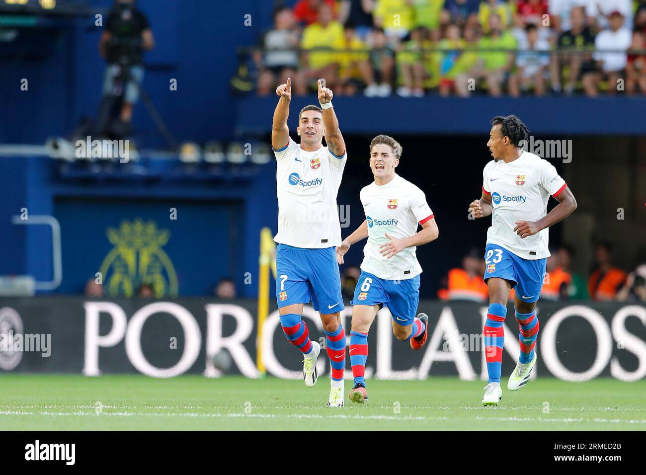 Goal celebration ferran torres of barcelona cf hi-res stock photography ...