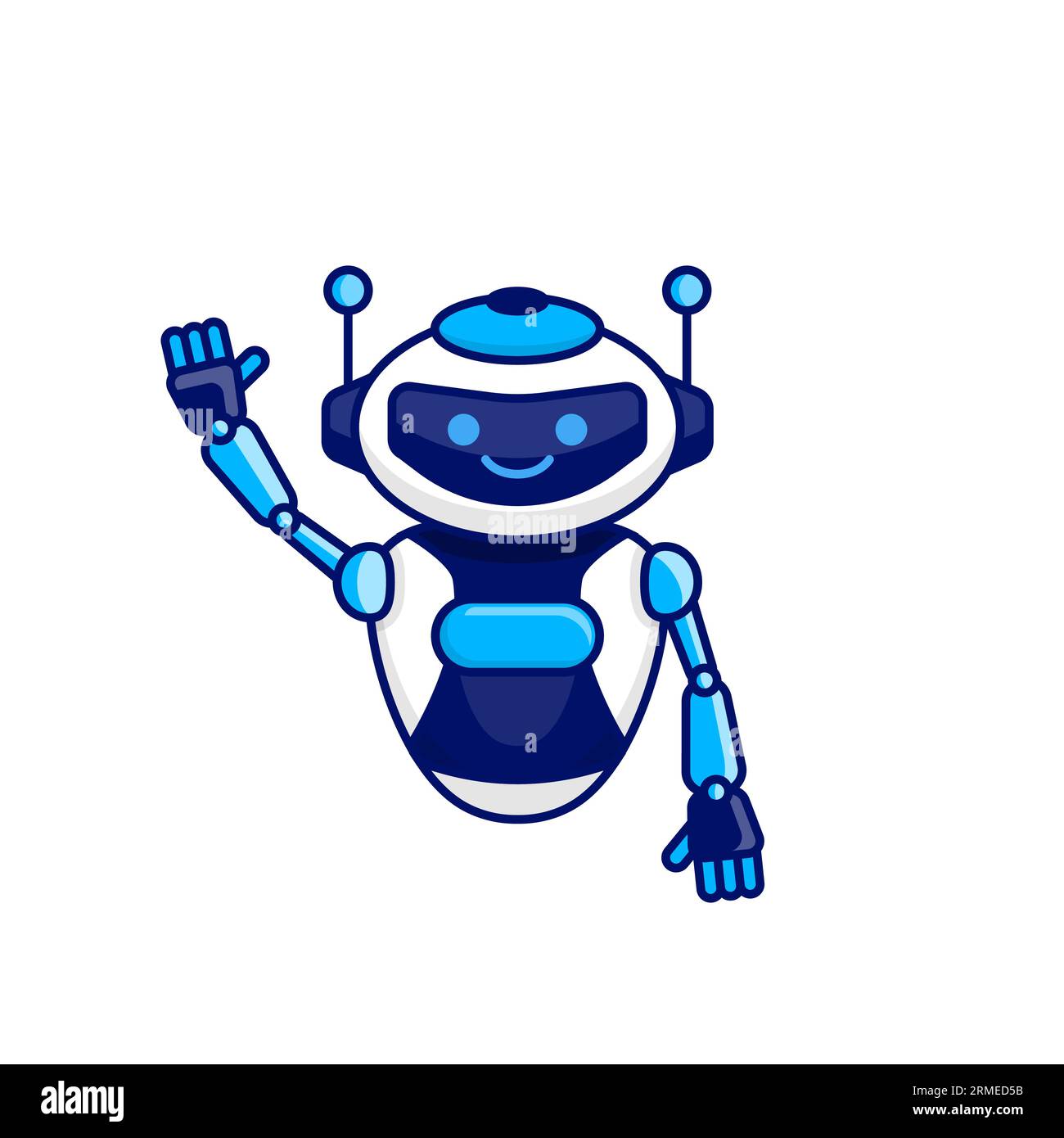 Robot character say Hi Hello vector illustration. Cute robot cartoon ... Robot character say Hi Hello vector illustration. Cute robot cartoon ...