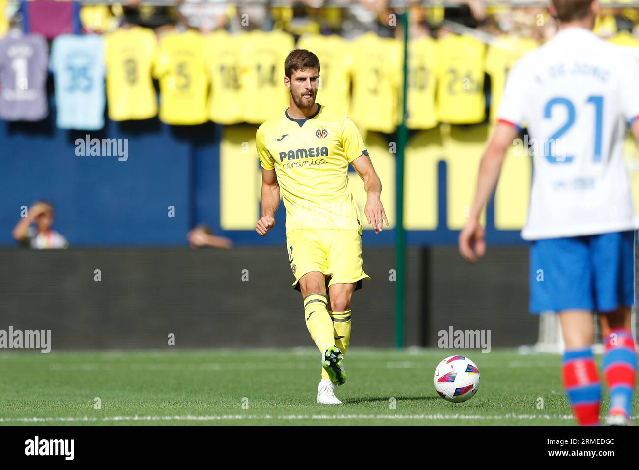 Vila-Real, Spain. 27th Aug, 2023. Matteo Gabbia (Villarreal) Football ...
