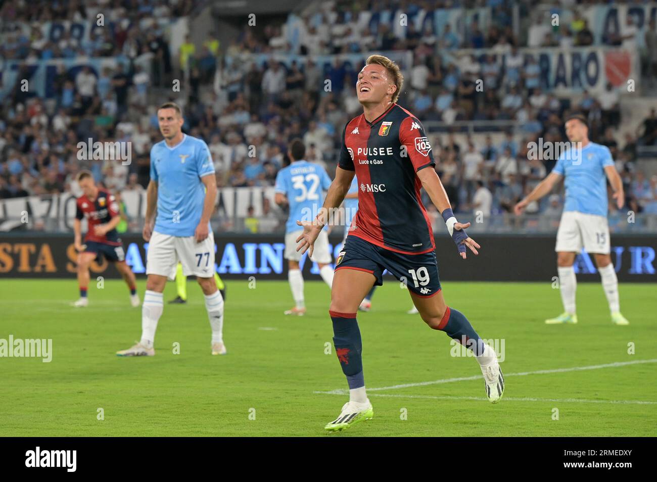 Mateo Retegui of Genoa CFC jubilates after scoring the goal 0-1 in the ...