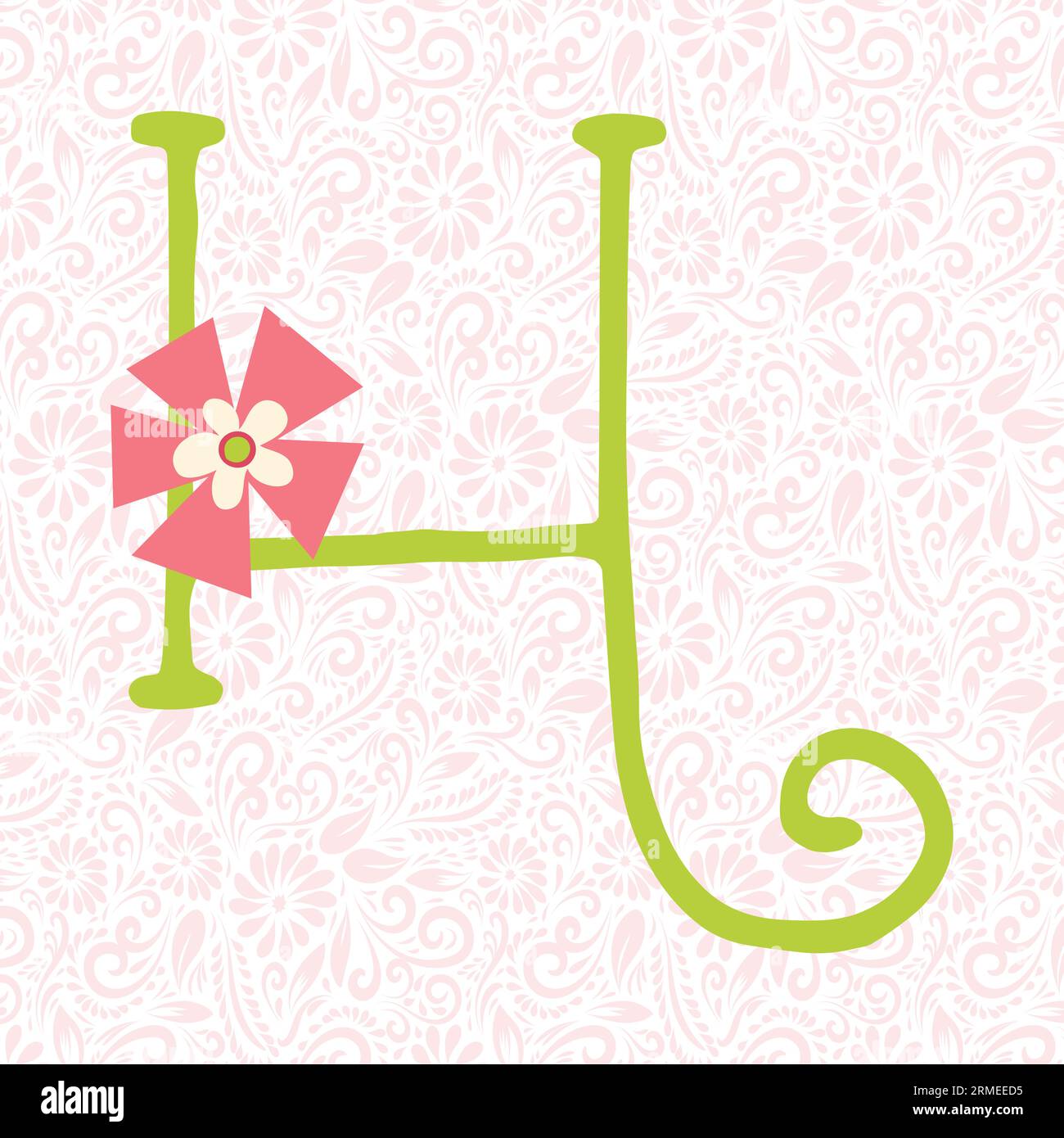 Alphabet Letter H, Alphabet Letter Design, Alphabet Letter illustration ...
