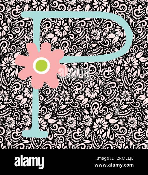 Alphabet Letter P, Alphabet Letter Design, Alphabet Letter illustration ...