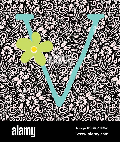 Alphabet Letter V, Alphabet Letter Design, Alphabet Letter illustration ...