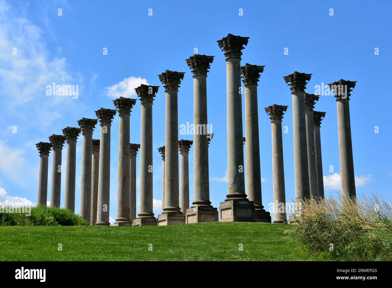Architectural columns from the old DC Capitol building at the arboretum ...
