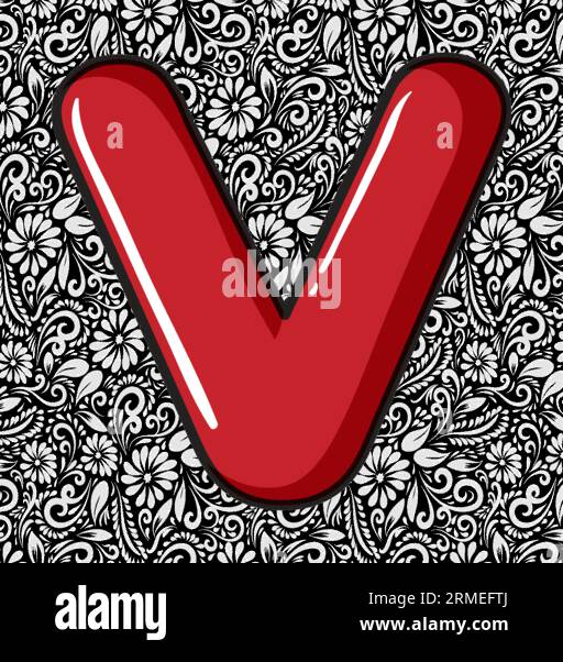 Alphabet Capital Letter V , Alphabet Letter Design, Alphabet Letter ...