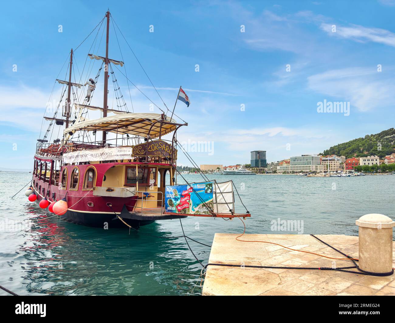 Pirate ship in the port of Split, Croatia Stock Photo - Alamy