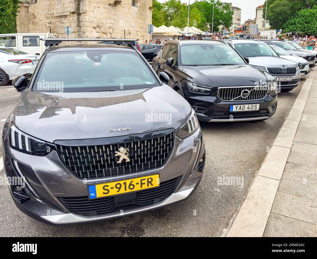 Car parking in the city of Split, Croatia Stock Photo - Alamy