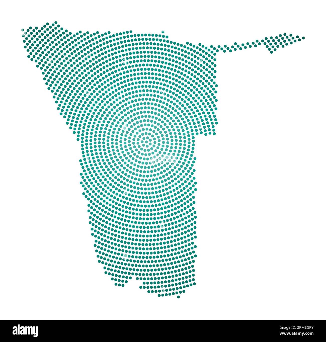 Namibia dotted map. Digital style shape of Namibia. Tech icon of the ...